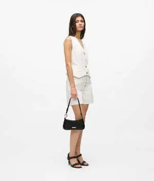 Karl Lagerfeld Ikon Smooth Mini Shoulder Bag - Black