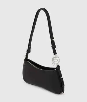 Karl Lagerfeld Ikon Smooth Mini Shoulder Bag - Black