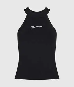 KL JEANS Jeans Ribbed Racer Tank Top - Black