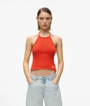 KL JEANS Jeans Knitted Halterneck Top - Grenadine