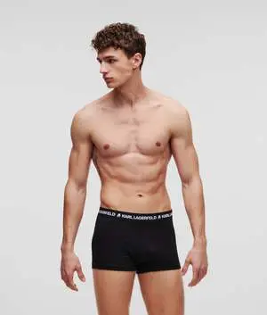 Karl Lagerfeld Logo Monochrome Trunks – 3-pack - Black