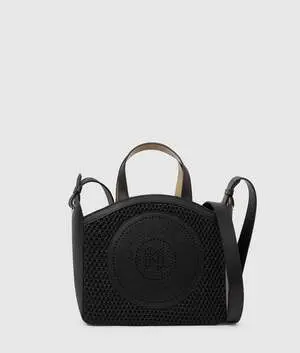 Karl Lagerfeld K/circle Small Mesh Tote Bag - Black