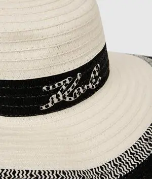 Karl Lagerfeld K/signature Stripe Logo Sun Hat