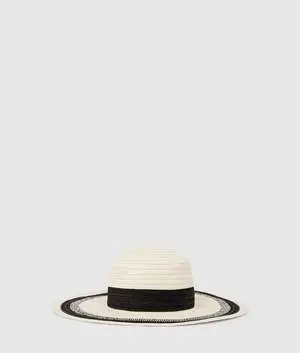 Karl Lagerfeld K/signature Stripe Logo Sun Hat