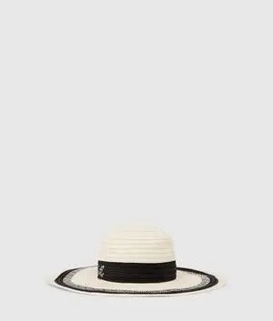 Karl Lagerfeld K/signature Stripe Logo Sun Hat