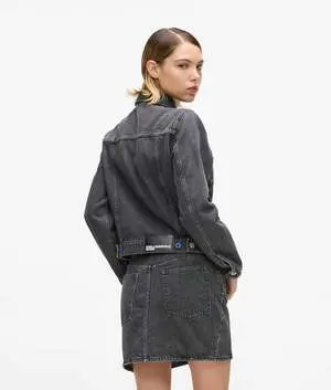 KL JEANS Grey Cotton Denim Jacket