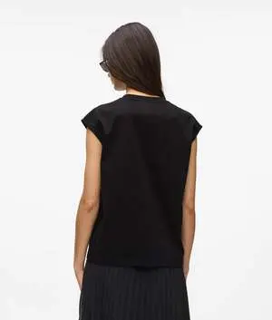 Karl Lagerfeld Signature Embroidery Tank Top - Black