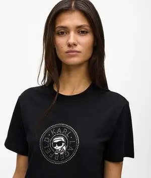 Karl Lagerfeld Ikon Logo T-shirt - Black
