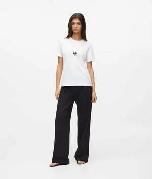 Karl Lagerfeld Ikon Circle Logo Organic Cotton T-shirt - White