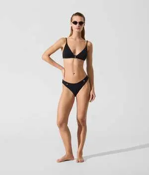 Karl Lagerfeld Gold Button Bikini Top