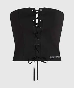 KL JEANS Jeans Strapless Lace-up Corset Top