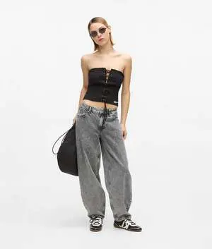 KL JEANS Jeans Strapless Lace-up Corset Top