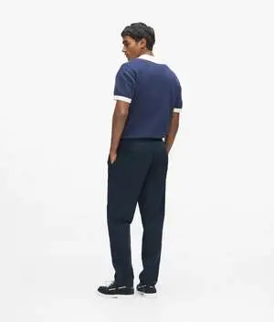 Karl Lagerfeld Linen-blend Suit Pants - Peacoat