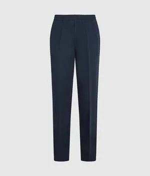 Karl Lagerfeld Linen-blend Suit Pants - Peacoat
