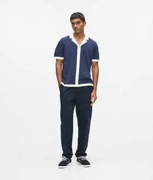 Karl Lagerfeld Linen-blend Suit Pants - Peacoat