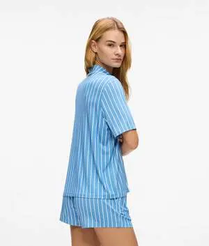 Karl Lagerfeld Striped Short Pajama Set