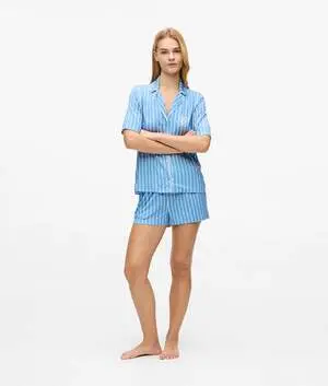 Karl Lagerfeld Striped Short Pajama Set