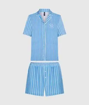 Karl Lagerfeld Striped Short Pajama Set