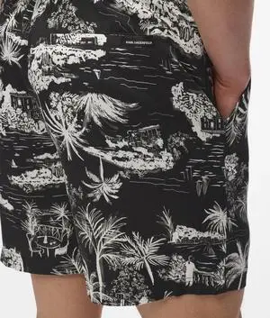 Karl Lagerfeld All-over Print Tropical Shorts
