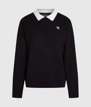Karl Lagerfeld Ikon Collar Sweatshirt