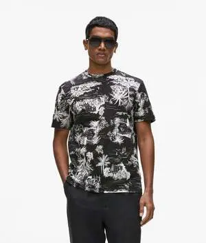 Karl Lagerfeld Villa La Vigie Print T-shirt