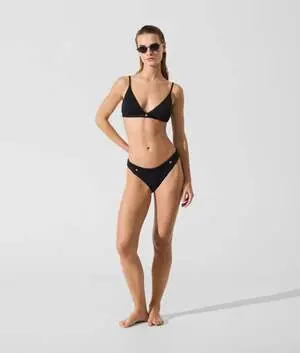 Karl Lagerfeld Gold Button Bikini Bottoms
