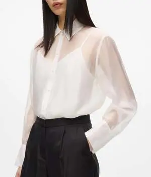 Karl Lagerfeld Sheer Organza Blouse