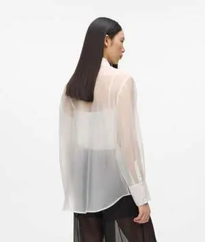 Karl Lagerfeld Sheer Organza Blouse