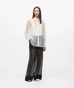 Karl Lagerfeld Sheer Organza Blouse