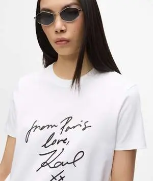 Karl Lagerfeld From Paris With Love" T-shirt - White