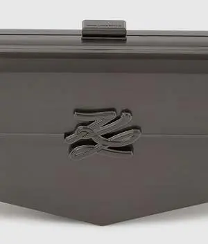 Karl Lagerfeld Studio Autograph Clutch Bag In Polished Resin