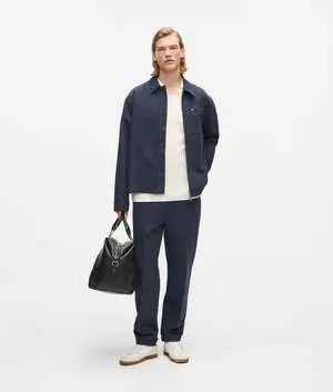 Karl Lagerfeld Linen Zip-up Jacket
