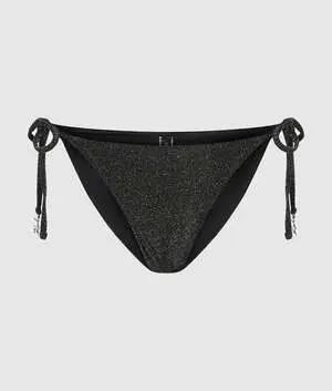 Karl Lagerfeld Signature Tanga Bikini Bottoms - Black
