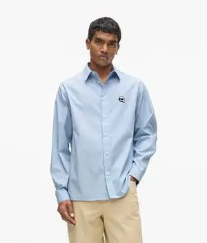 Karl Lagerfeld Ikon Striped Shirt - Light Blue