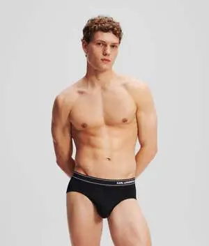 Karl Lagerfeld Logo Lightweight Briefs – 3-pack