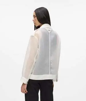 Karl Lagerfeld Sheer Organza Biker Jacket