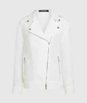 Karl Lagerfeld Sheer Organza Biker Jacket