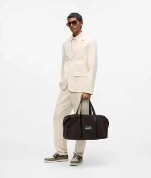 Karl Lagerfeld Faux Suede Weekender Bag