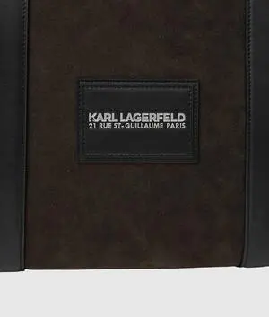 Karl Lagerfeld Faux Suede Weekender Bag
