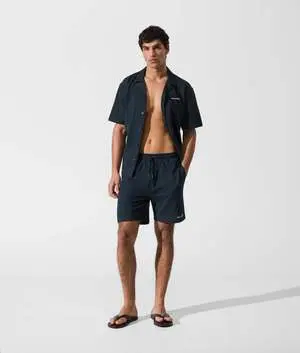 Karl Lagerfeld Checked Cotton Beach Shorts