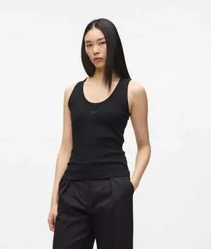 Karl Lagerfeld Karl Lagerfeld Signature Embroidery Tank Top Black