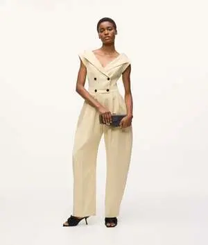 Karl Lagerfeld Tailored Jumpsuit With Balloon Pants - Pristine