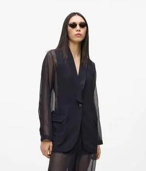 Karl Lagerfeld Organza Blazer - Black