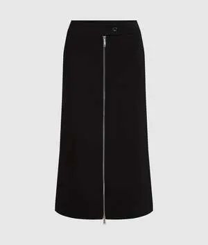 Karl Lagerfeld Jersey Biker Maxi Skirt