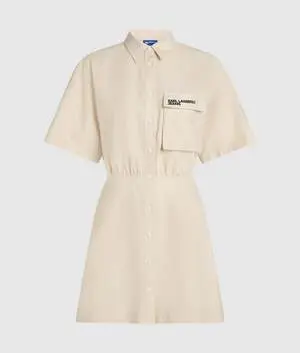 KL JEANS Jeans Short-sleeved Utility Dress With Cut-out Back