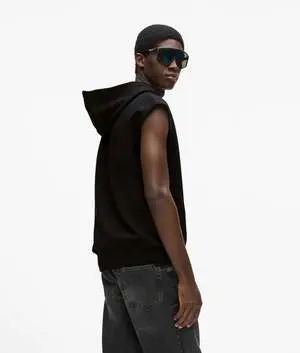 Karl Lagerfeld Sleeveless Logo Hoodie