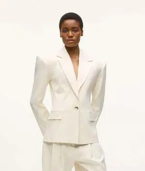 Karl Lagerfeld Structured Viscose Blend Blazer - Pristine