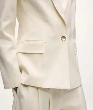 Karl Lagerfeld Structured Viscose Blend Blazer