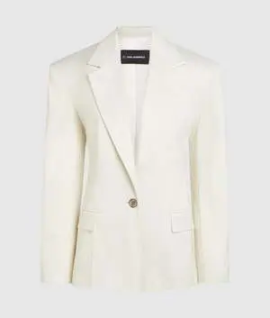 Karl Lagerfeld Structured Viscose Blend Blazer