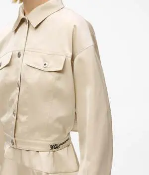 KL JEANS Jeans Satin Cut-out Cropped Jacket